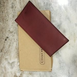 Coach | Bags | Vintage Coach Mahogany Brown Leather Checkbook Cover Nib ...